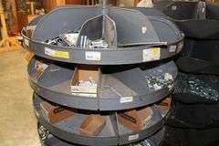 ROTATING HARDWARE BINS WITH HARDWARE IN BINS - Lawler Auction Company