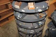 ROTATING HARDWARE BINS WITH HARDWARE IN BINS - Lawler Auction Company