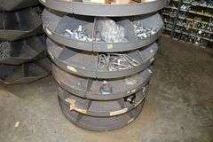 ROTATING HARDWARE BINS WITH HARDWARE IN BINS - Lawler Auction Company