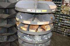 ROTATING HARDWARE BINS WITH HARDWARE IN BINS - Lawler Auction Company