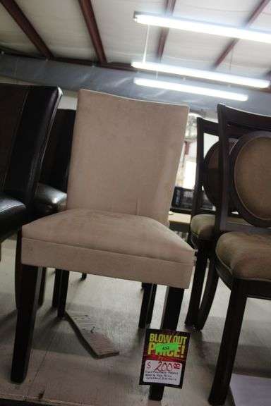 KYLE BEIGE UPHOLSTERED SIDE CHAIR - Lawler Auction Company