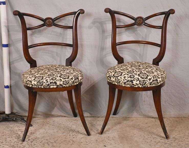 Pair of Regency style "x" back side chairs; 44-295 - R.H. Lee & Co ...