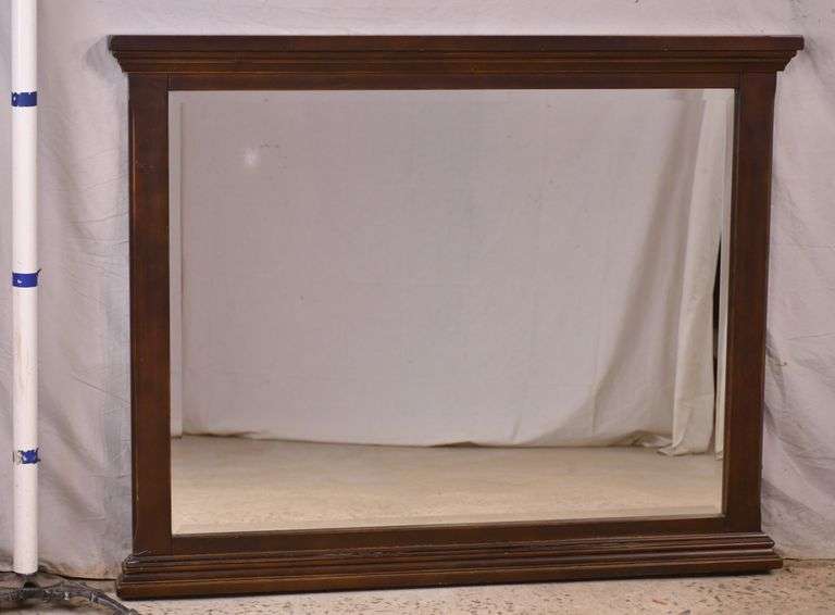 Large beveled mirror with dark cherry frame; 11-006 - R.H. Lee & Co ...
