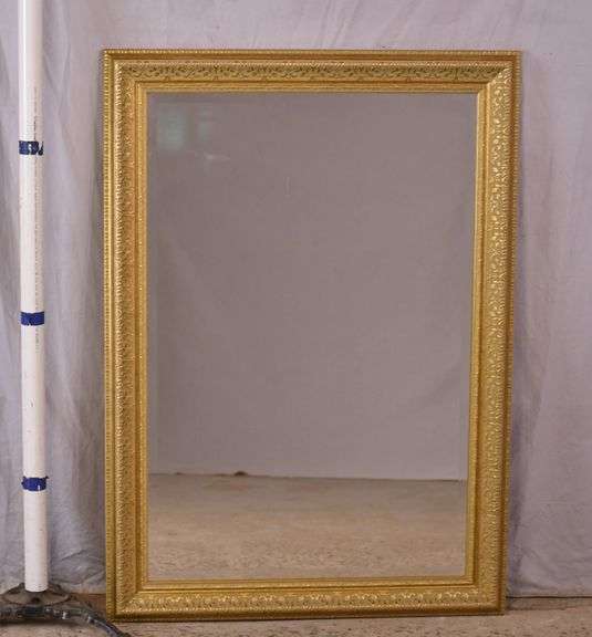 Large beveled mirror with ornate gold frame; 1037-978 - R.H. Lee & Co ...