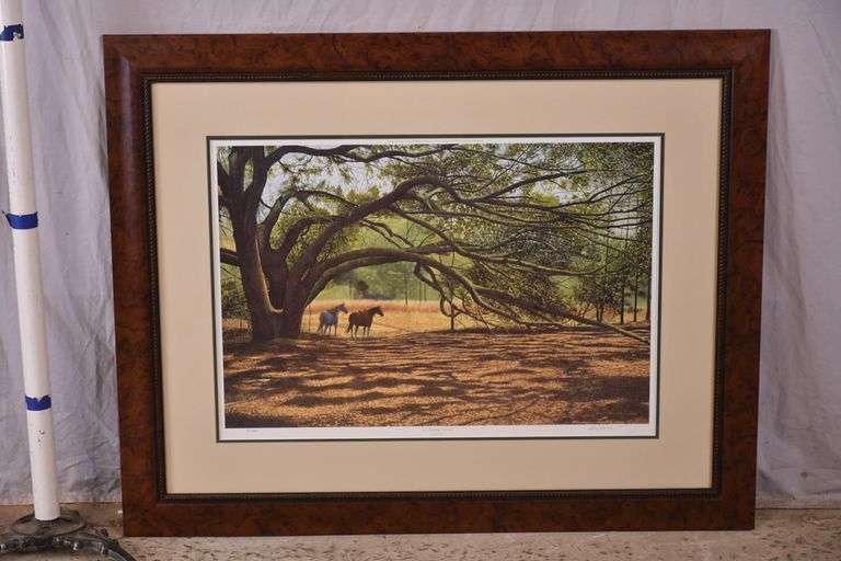 Large signed limited edition framed print "A Midday Break" by David ...