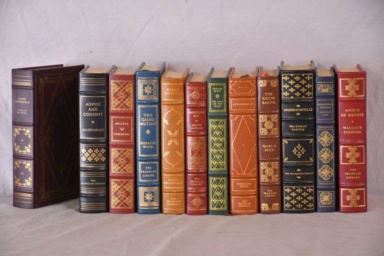 Group of 12 classic novels from The Franklin Library; 37-2651A - R.H ...