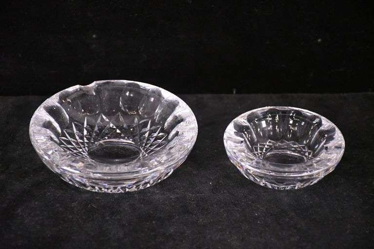 2 Waterford crystal ash trays; 68-6195 - R.H. Lee & Co. Auctioneers