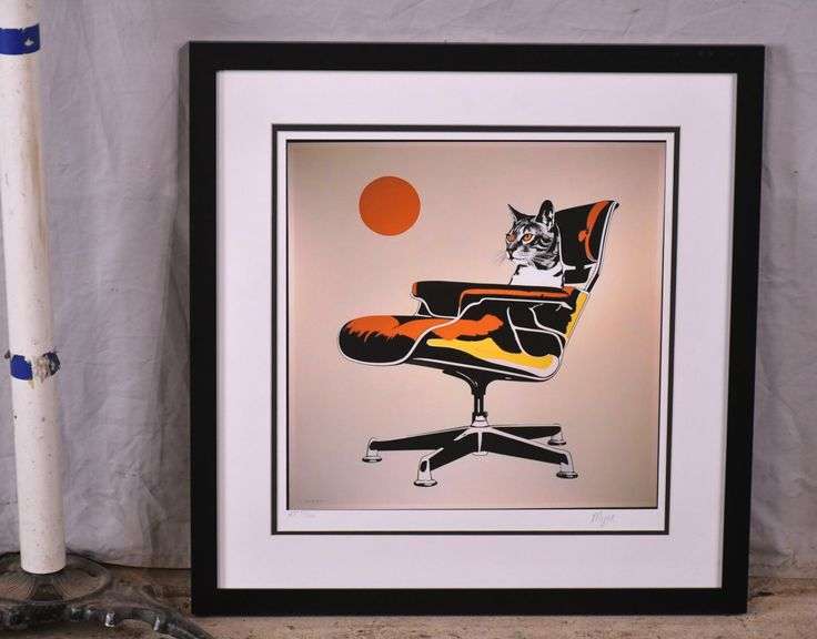 Signed limited edition framed Artist Proof print "Atomic Cat 1" by Myra ...