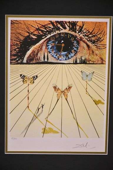 Limited edition framed giclee print "The Eye of Surrealist Time" by ...