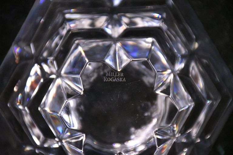 Miller Rogaska hexagonal crystal candlestand; 74-11394 - R.H. Lee & Co ...