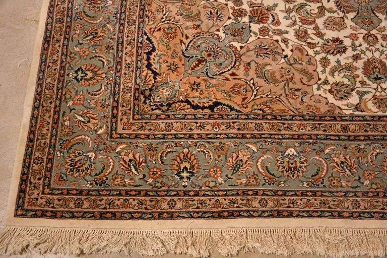 9x12 hand knotted rug with cream colored field; 8832-049 - R.H. Lee ...