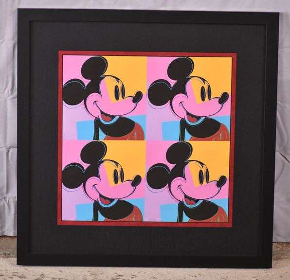 Framed giclee quad print "Mickey Mouse" by Andy Warhol; 975-1481 - R.H ...