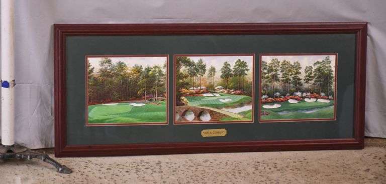 3 signed prints of "Amen Corner" in 1 frame by Charles Beck; 90-550 - R ...