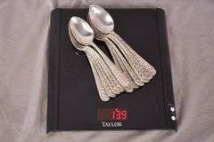 77 piece Steiff Co. "Rose" pattern sterling silver flatware set with ...