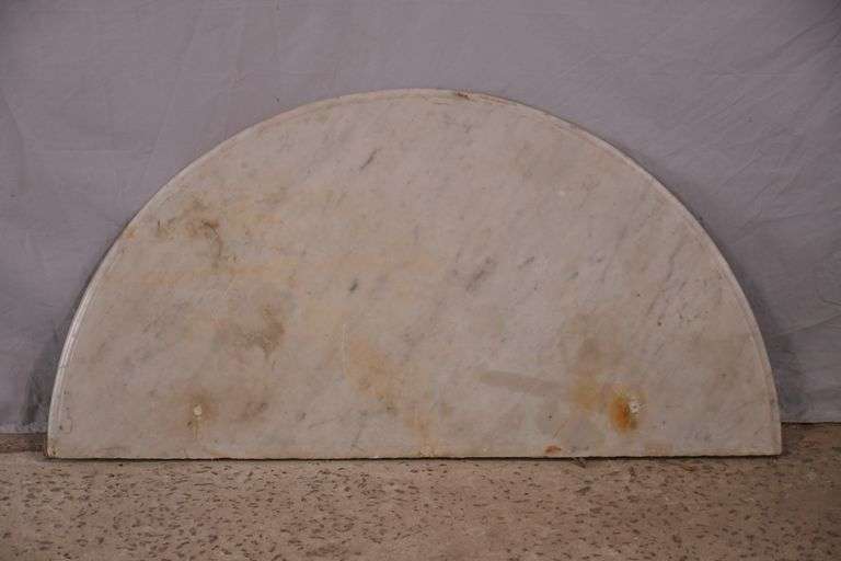 White half-round marble top; 74-443 - R.H. Lee & Co. Auctioneers