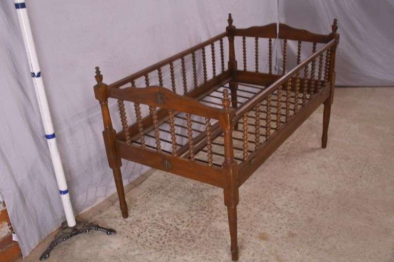 Early Jenny Lind style folding crib; 192-2955 - R.H. Lee & Co. Auctioneers