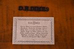 D. R. Dimes handcrafted tiger maple coffee table; 662-1988 - R.H. Lee ...