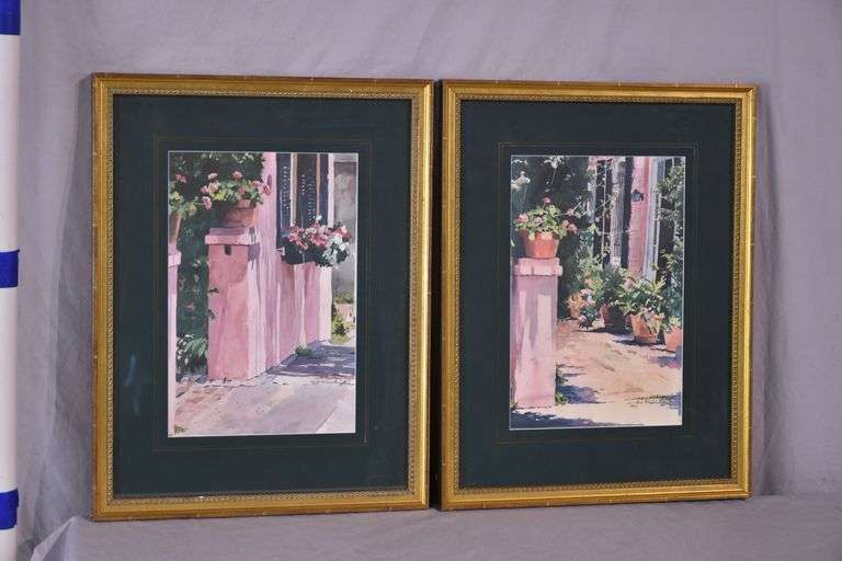 Pair of signed limited edition framed Charleston scene prints by Anne ...