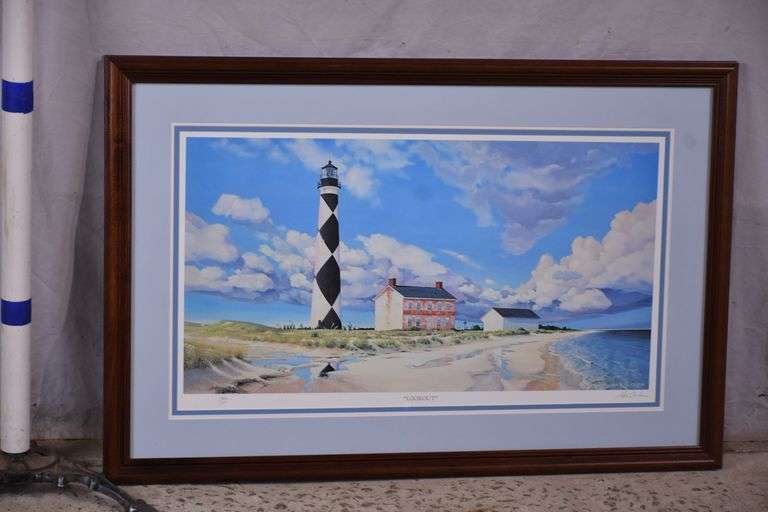 Signed limited edition framed print "Lookout" by Alan Cheek; 16721-118 ...