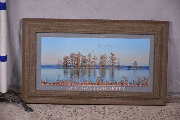Framed print on board "Lake Mattamuskeet"; 16721-120 - R.H. Lee & Co ...