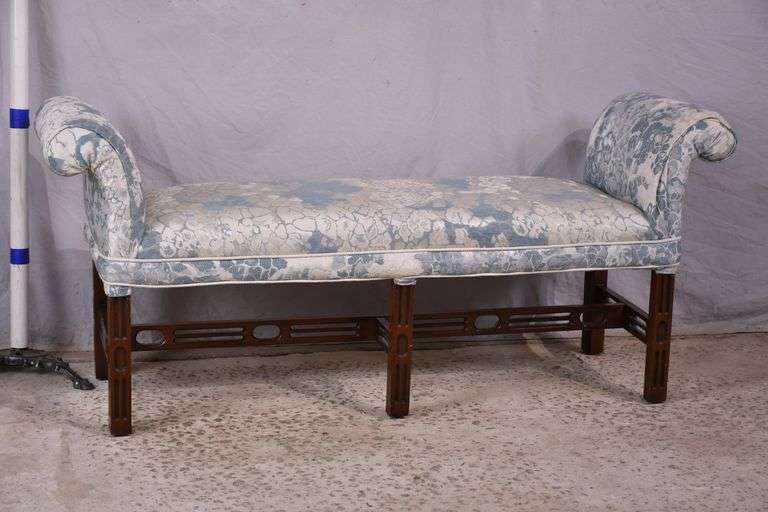 Mahogany rolled arm bench; 931-450 - R.H. Lee & Co. Auctioneers