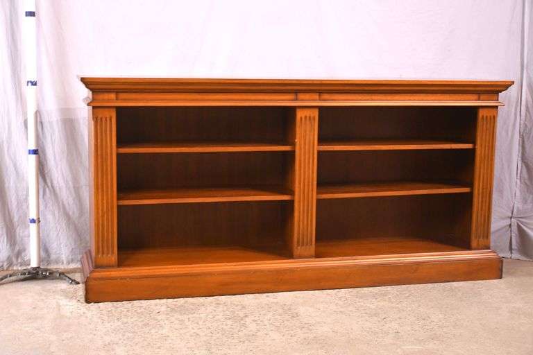 Domain long low open front bookcase with fluted columns; 876-118 - R.H ...