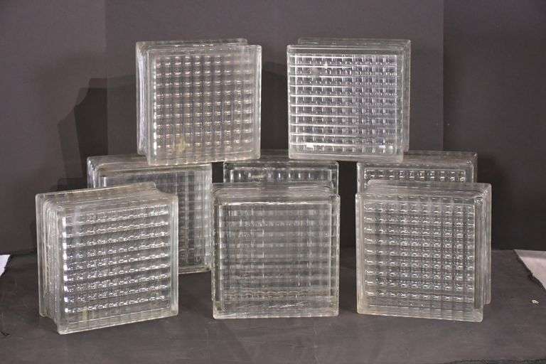 Group of 8 glass blocks; 1023-287 - R.H. Lee & Co. Auctioneers