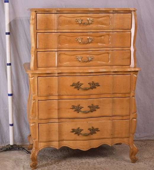 French style serpentine front chest on chest with raised panel sides ...