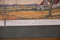 Signed limited edition framed print of a farm scene by D. Morgan; 976 ...