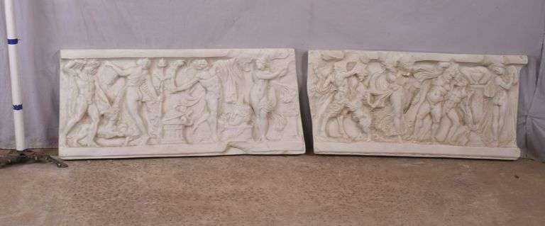Two fiberglass Greek style hanging panels; 1054-1355 - R.H. Lee & Co ...