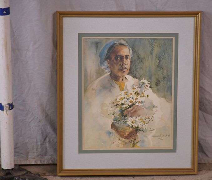 Signed limited edition framed print of a flower lady by Fouche; 9861 ...
