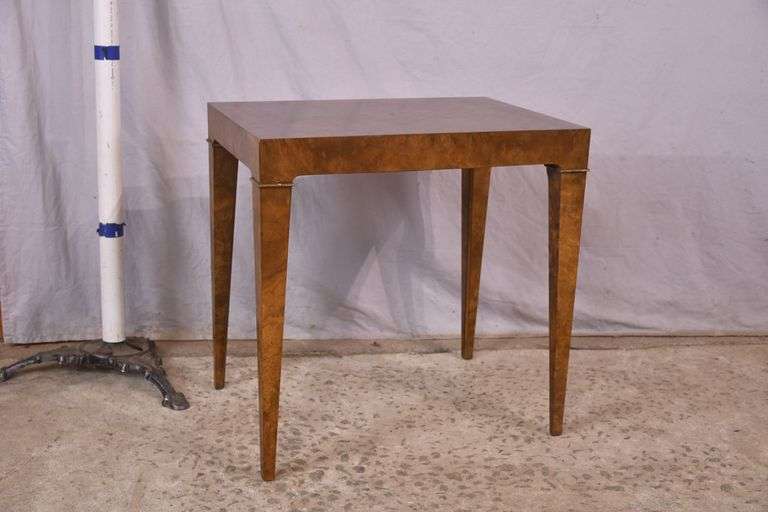 Baker "Collector's Edition" burl walnut side table with banded top; 192-3020 - R.H. Lee & Co ...