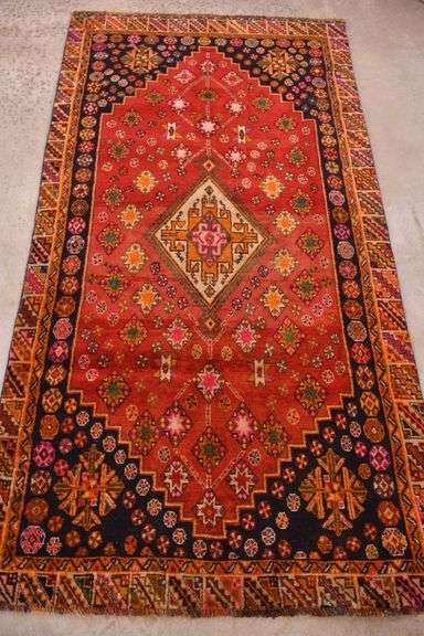 4.0'x8.1' hand knotted vintage Persian Shirazi rug; 40-156297 - R.H ...