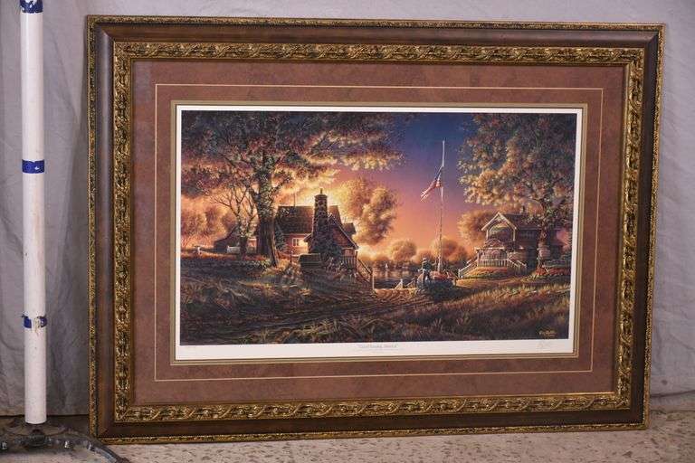 Large signed limited edition framed print "Good Evening, America" by ...