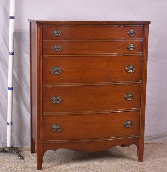 Dixie mahogany 4 drawer bowfront chest; 68-6317 - R.H. Lee & Co ...