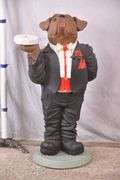 Concrete bulldog butler statue; 192-3026 - R.H. Lee & Co. Auctioneers