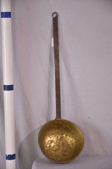 Large hammered brass ladle with iron handle; 155-1099 - R.H. Lee & Co ...