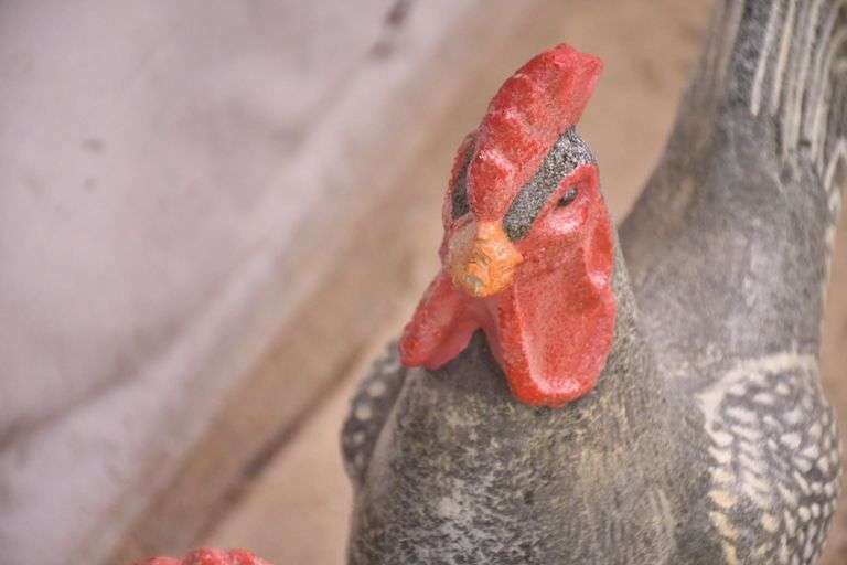 2 concrete chicken statues; 1153-083 - R.H. Lee & Co. Auctioneers