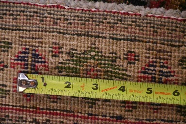 9.10'x12.10' hand knotted vintage Persian rug with dark blue field and ...