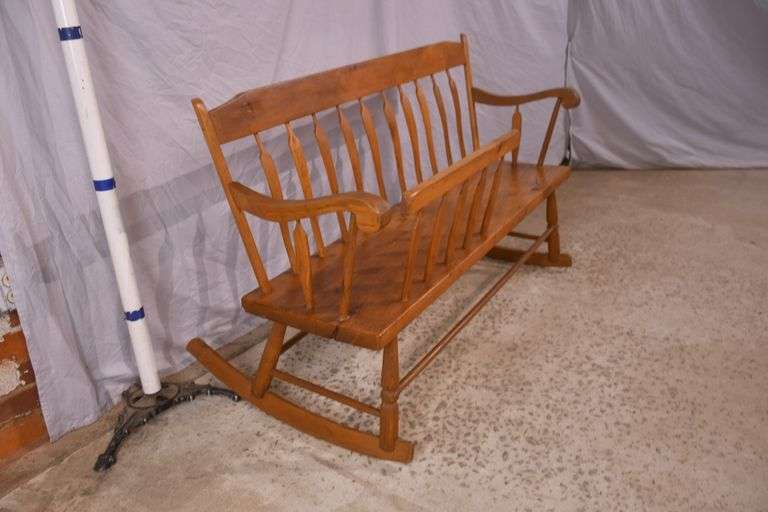 Early spindle back nanny rocker; 18304-006 - R.H. Lee & Co. Auctioneers