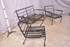 3 piece black iron patio set; 17937-016+ - R.H. Lee & Co. Auctioneers