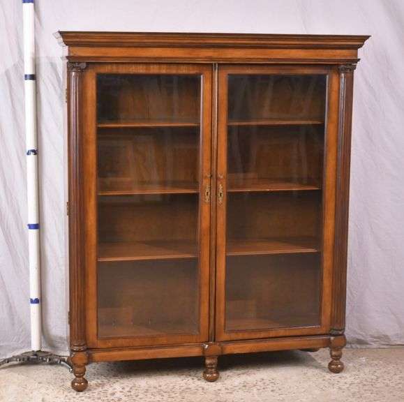 Mahogany 2 door bookcase with fluted columns; 68-7324 - R.H. Lee & Co ...