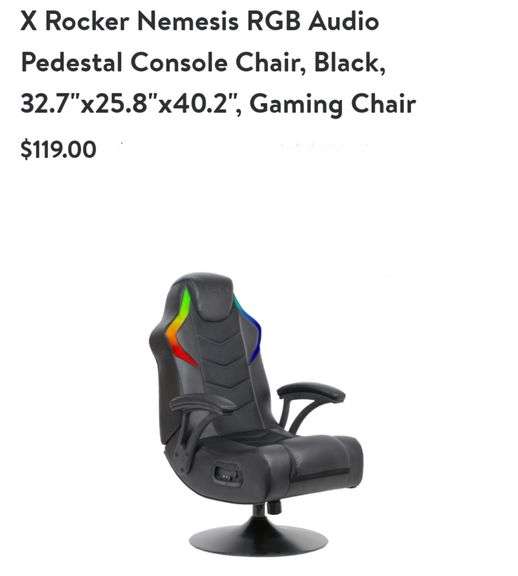 X Rocker Nemesis RGB Audio Pedestal Console Chair - Lexington Online ...
