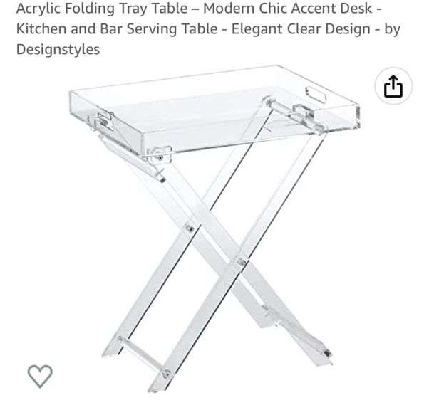 Acrylic Folding Tray Table - Lexington Online Auction