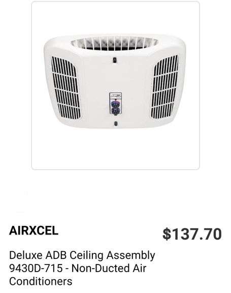 Airxcel Deluxe ADB Ceiling Assembly Non Ducted Air Conditioners ...