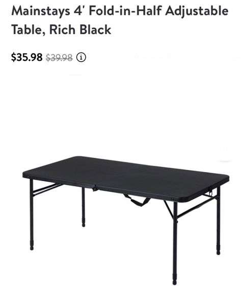 Mainstays adjustable 4’ foldable table - Lexington Online Auction