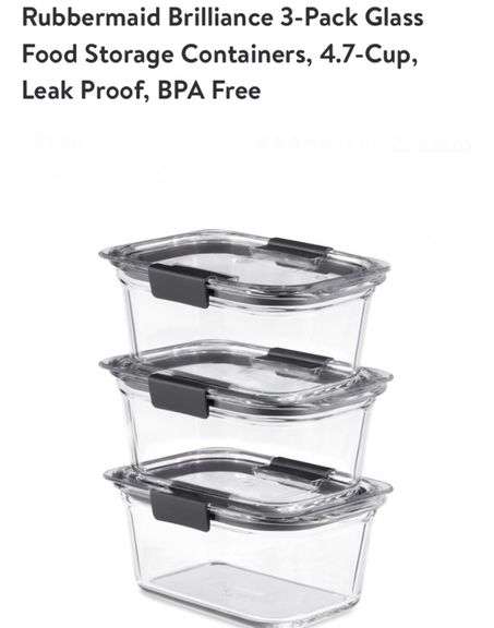 Rubbermaid 3pc glass food storage containers - Lexington Online Auction