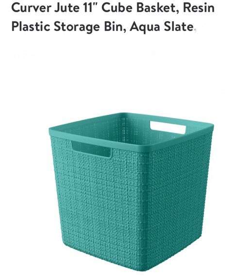 (2) 11” jute plastic storage containers - Lexington Online Auction