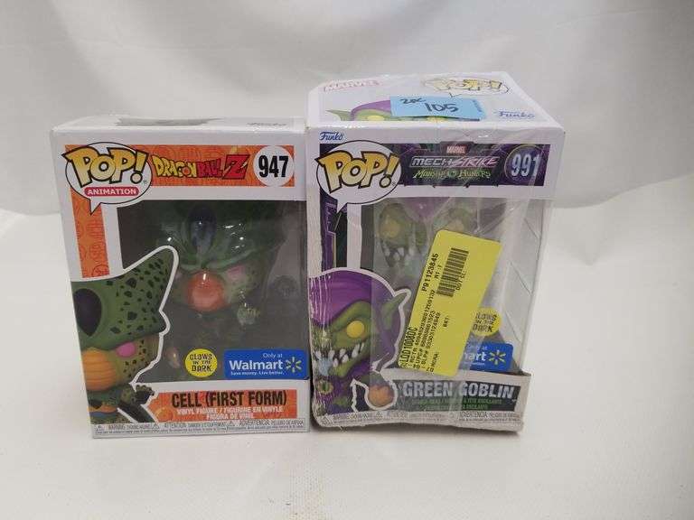 2 POP Figures GREEN GOBLIN AND CELL - Lexington Online Auction
