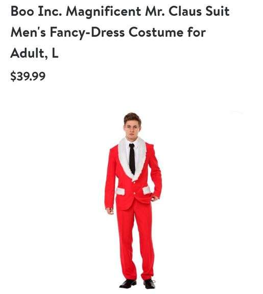 Mr Claus Mens Lg Costume - Lexington Online Auction